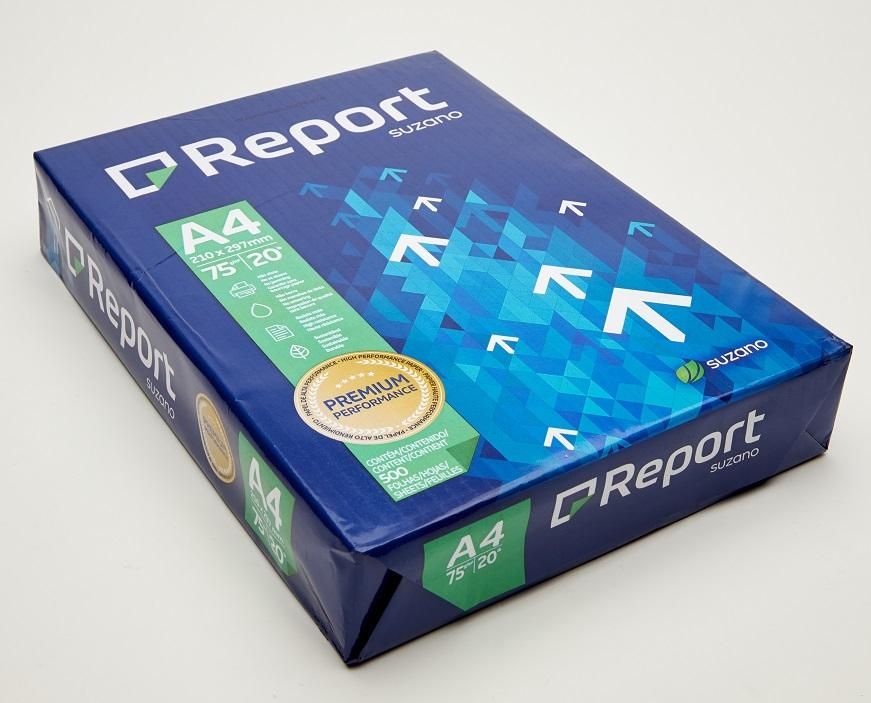 Resma Papel Bond Suzano Report Premium A4, 75 gramos, resma X 500 hojas, Blanco | Ecuatek Mayorista